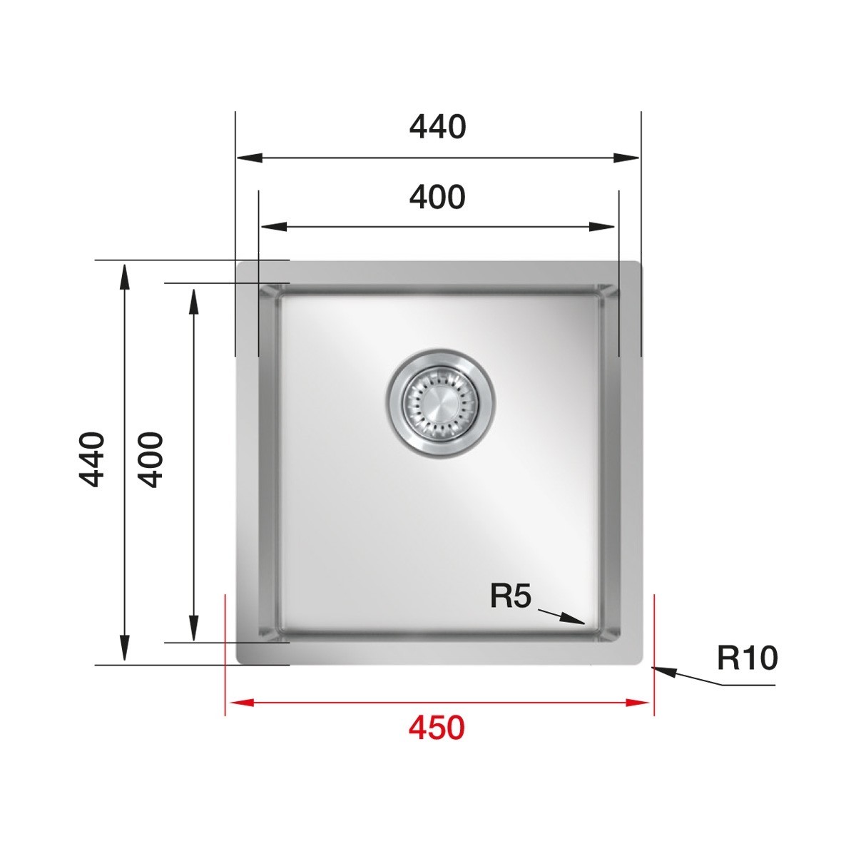 FVL 400 Single Bowl Hand Made Stainless Steel Kitchen Sink - Sinks ...
