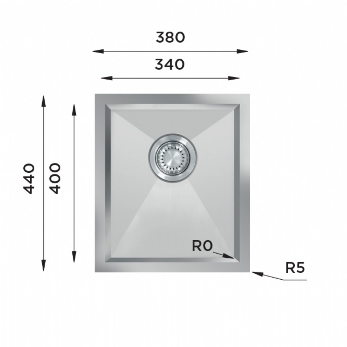 ZRL 340 Single Bowl Hand Made Stainless Steel Kitchen Sink - Sinks ...